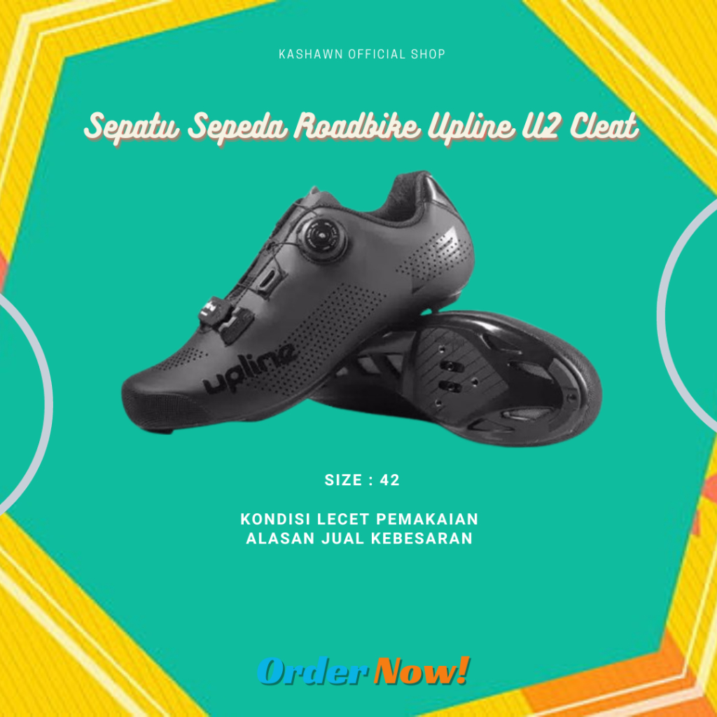 Jual Sepatu Cleat Roadbike/MTB Sepeda Upline U2 Hitam Size 42 | Shopee ...
