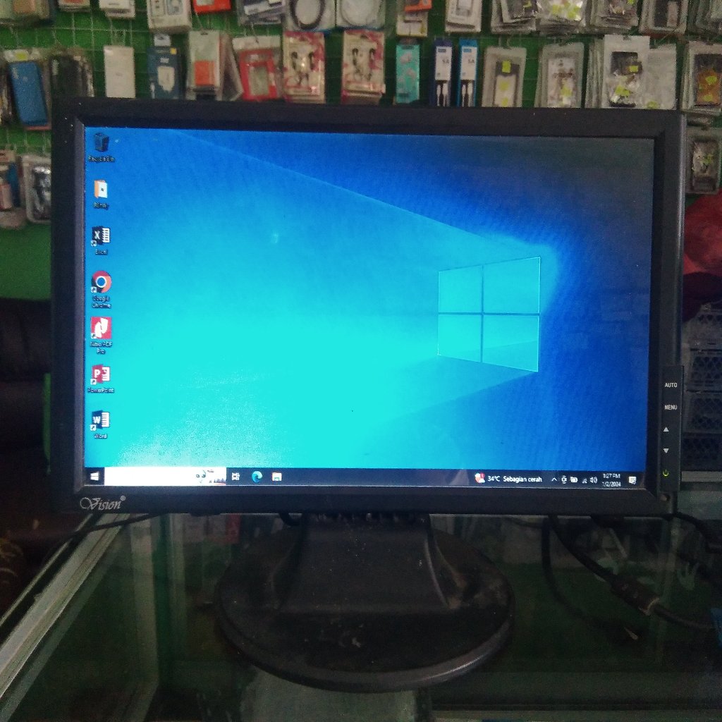 Jual LCD Monitor 15 Inch Monitor Vision W15W-PD Monitor Vision 15W TFT ...