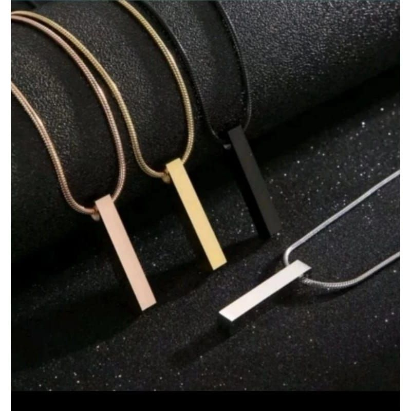Jual MODEL KALUN PRIA WANITA MOEL BELUT LIONTIN BALOK | Shopee Indonesia