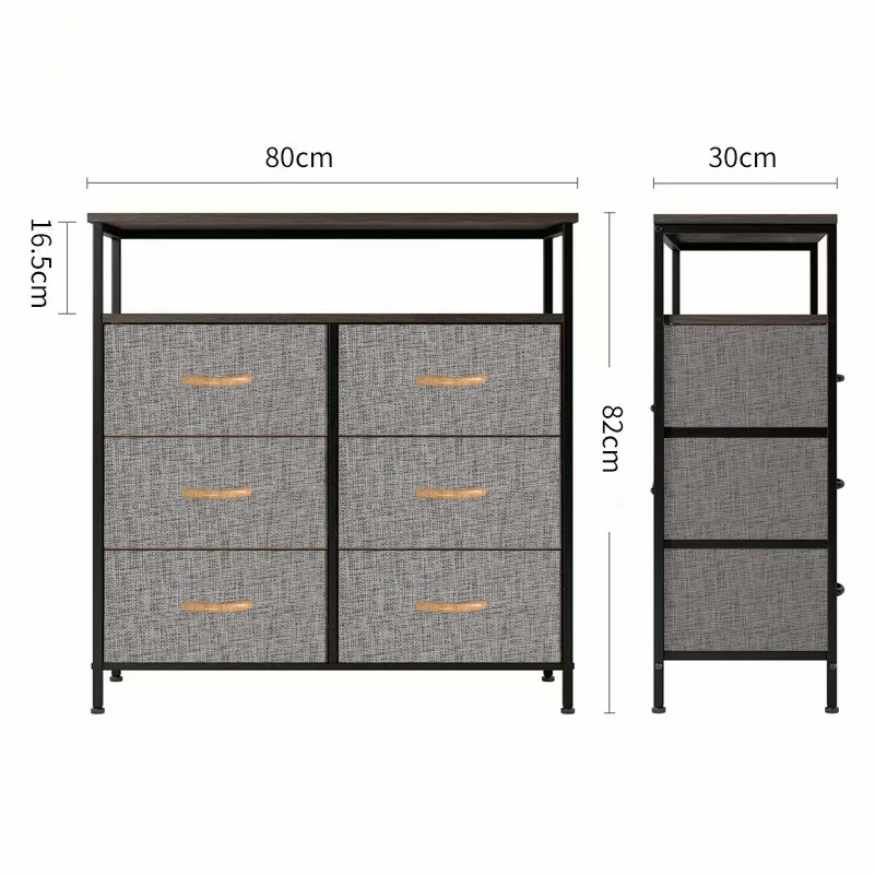 Jual Damaindah Lemari Pakaian / Kain Linen 6 Laci Lemari Sisi Ranjang ...