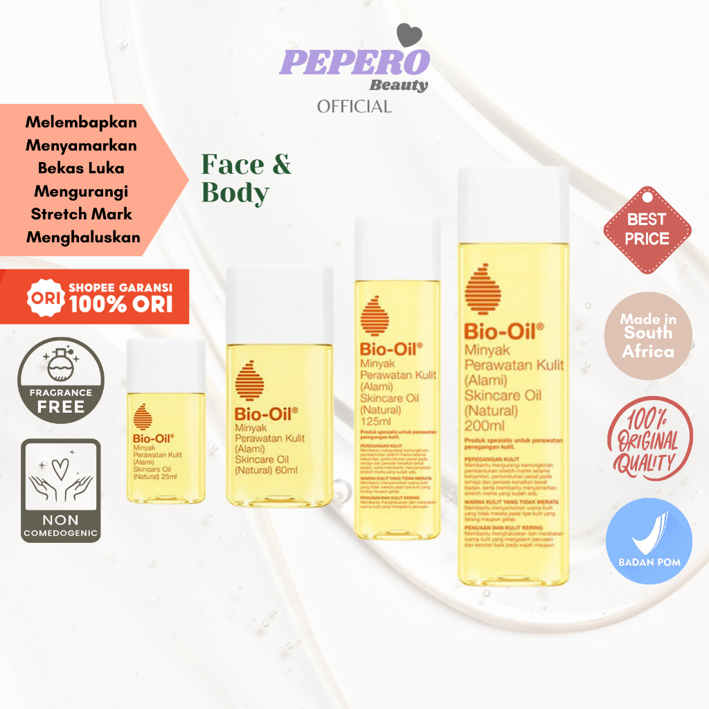 Jual BIO OIL Skincare Oil Natural 25ml / 60ml / 125ml | Shopee Indonesia