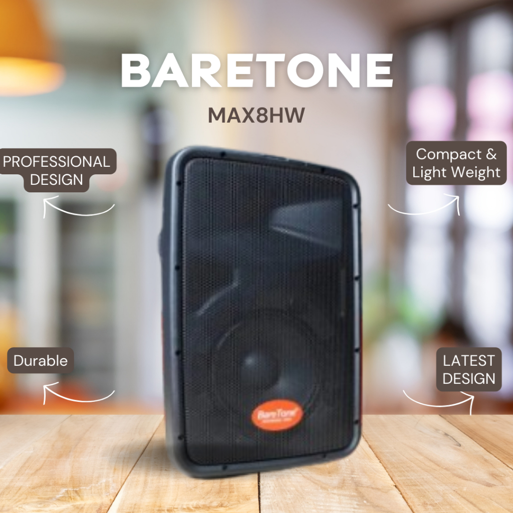 Jual SPEAKER PASIF BARETONE MAX8HW / MAX-8HW / MAX 8 HW 8 INCH GARANSI RESMI BARETONE | Shopee ...