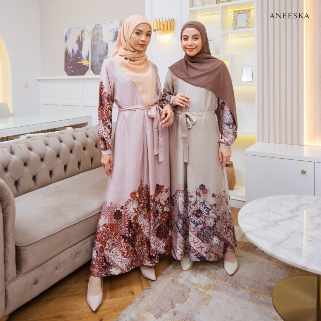 Jual [CLEARANCE SALE !] Gamis Dilara Aneeska | Rayon Satin | Gamis ...