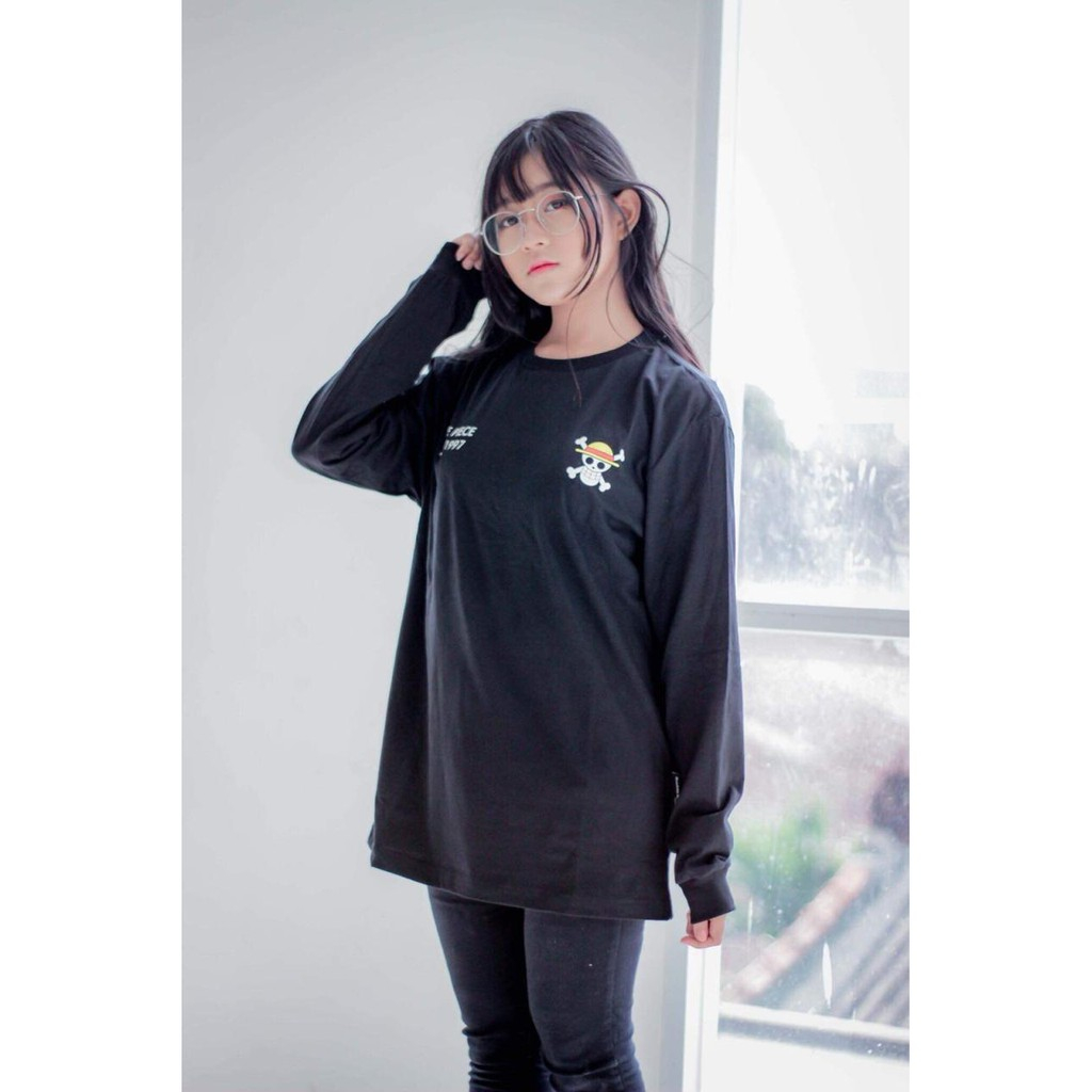 Jual Longsleeve Onepiece 1994 Logo Black Kaos Lengan Panjang SHP Logo ...