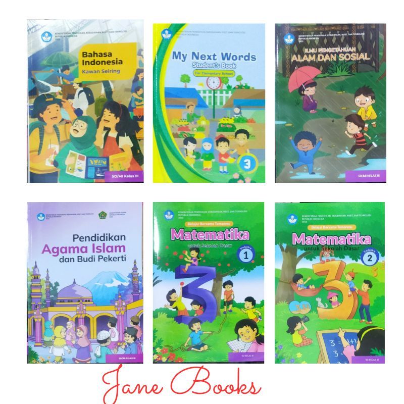 Jual PAKET Kelas 3 Kurikulum Merdeka B Indonesia Matematika vol 1 & 2 IPAS Agama B inggris harga ...