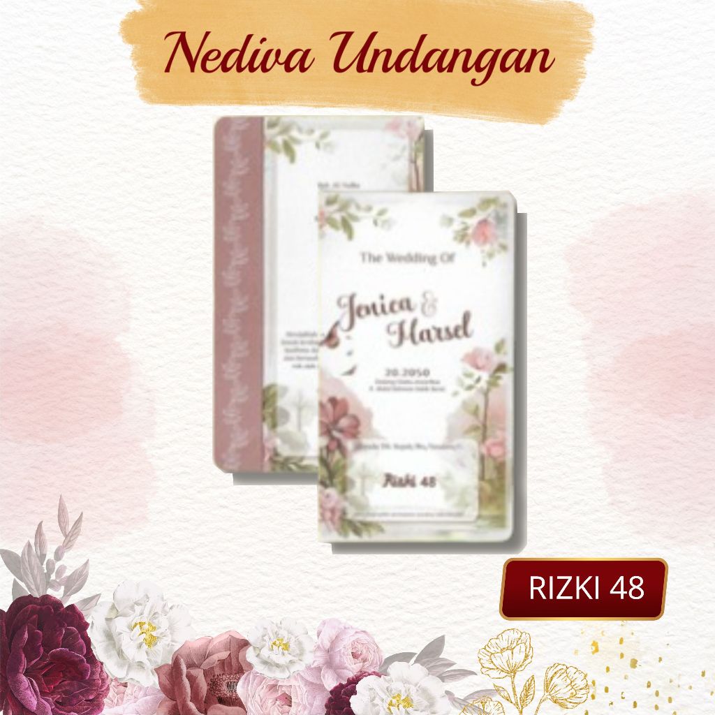 Jual (FREE ALBUM) Blangko Undangan Pernikahan | RIZKI 48 Harga Murah ...