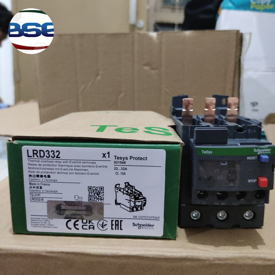 Jual Thermal Overload Relay TOR Schneider LRD332 LRD 332 Tesys 23A-32A ...