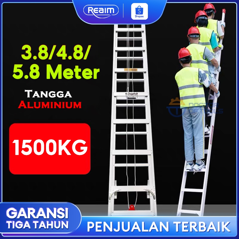 Jual Reaim 3.8M/4.8M/5.8M Tangga Lipat Meter Paduan Aluminium Tangga ...