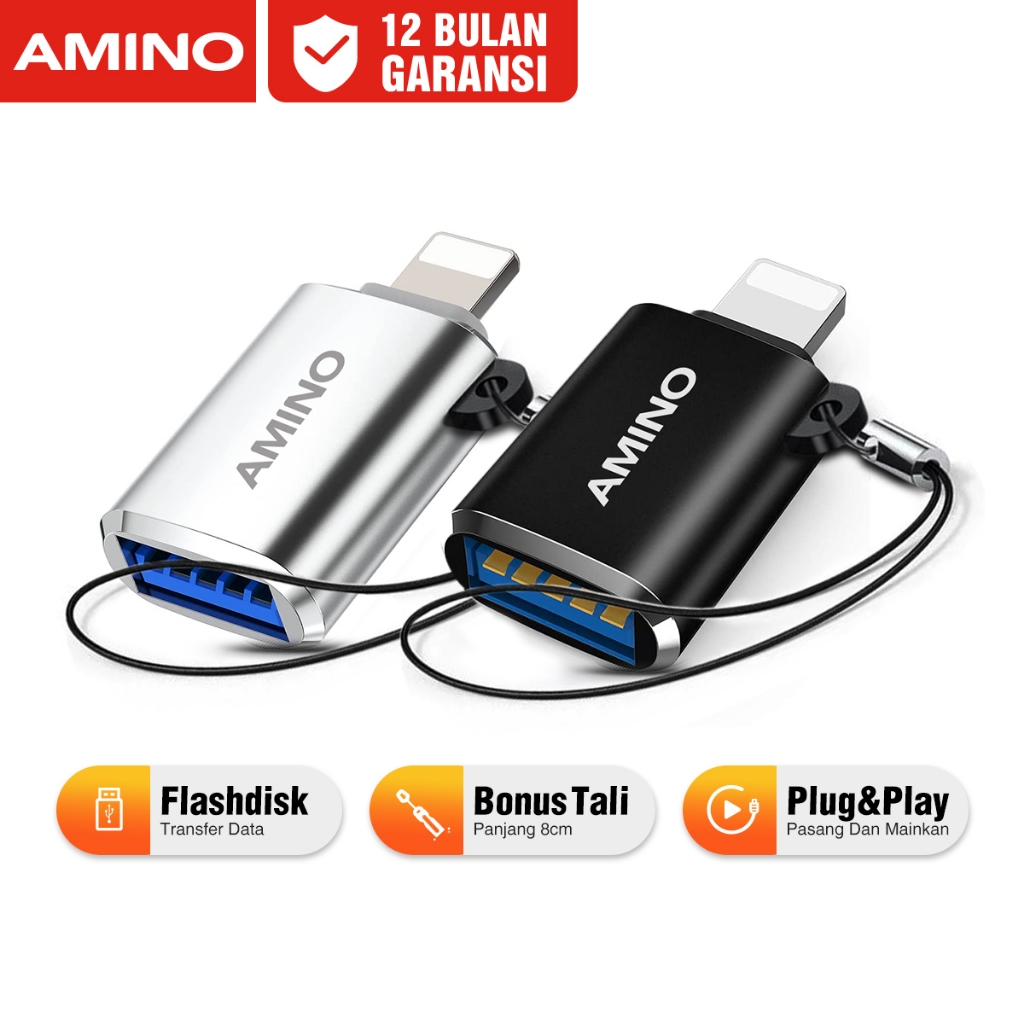Jual AMINO Adapter OTG untuk Iphone USB 3.0 to Lighting Kabel Converter ...