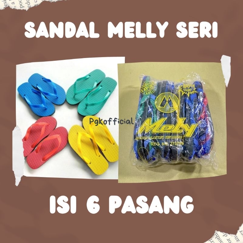 Jual Sandal Jepit Melly isi 6 Pasang | Shopee Indonesia