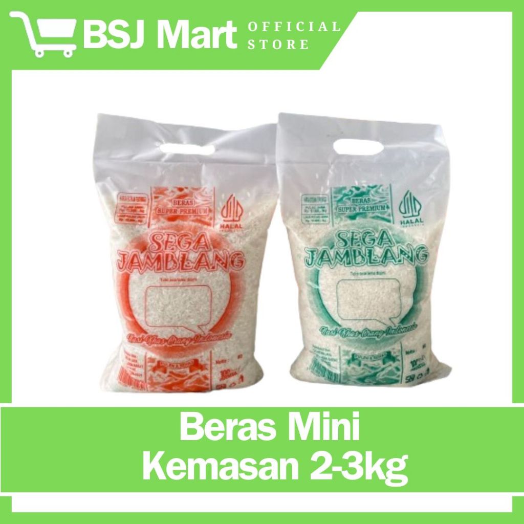 Jual BSJ Mart - Beras Premium Sega Jamblang Isi 2,5-3kg, Putih, Bersih, Pulen, Murah dan Hemat ...