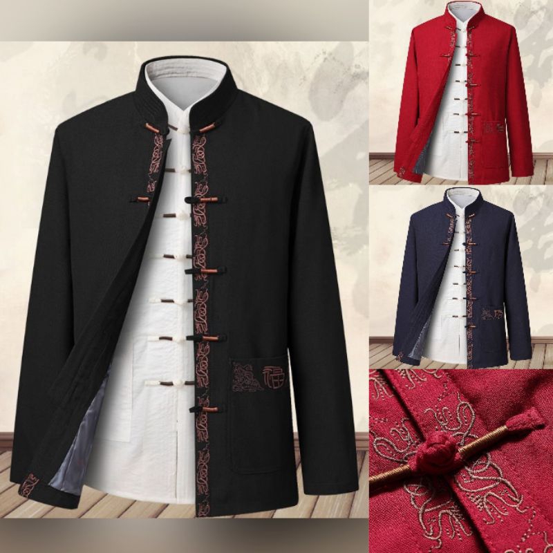 Jual GS-28 no.170-195 Atasan jas changsan pria impor cheongsam pria ...