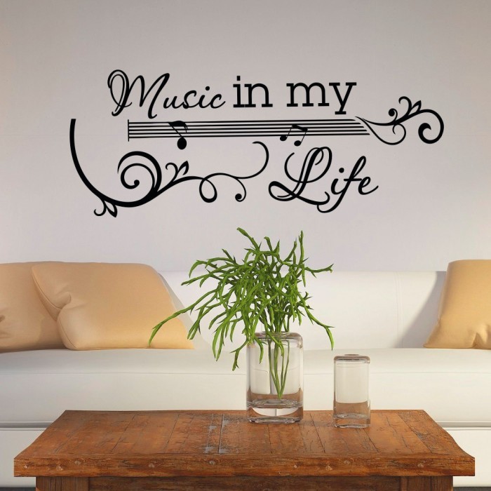 Jual Stiker Dinding Musik Guitar Wall Decals Music Quotes Music In ...