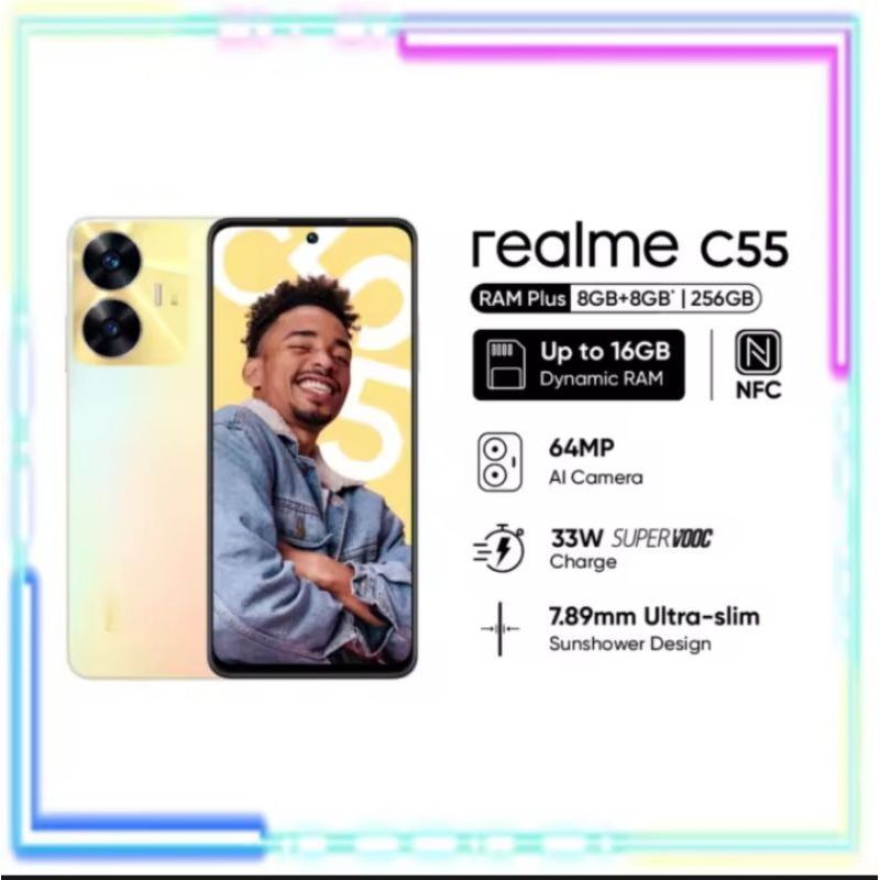 Jual Realmi Realme C55 NFC RAM/ROM 8GB/256GB (NFC up to 16) 64MP 6,74 ...