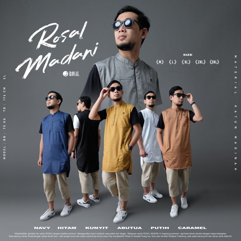 Jual rompi sholat Madani Rosal Classic /baju Koko muslim/ rompi buat ...
