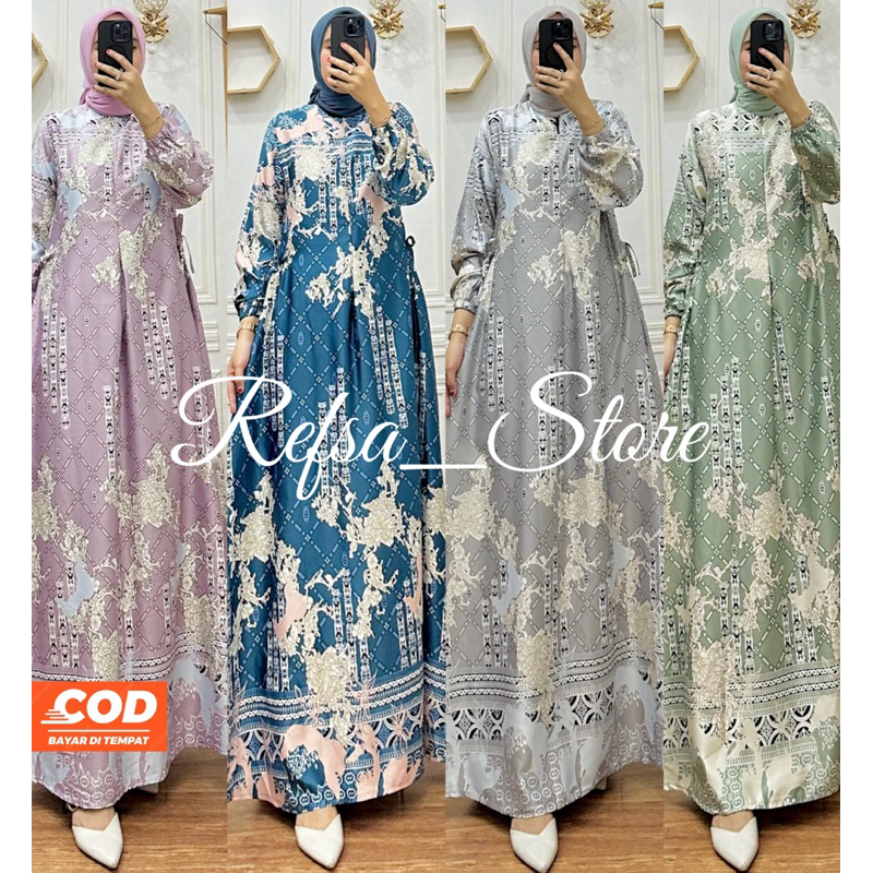 Jual [GAMIS JUMBO LD 130]GAMIS SEMI SUTRA| GAMIS SILKY TERLARIS| GAMIS ...