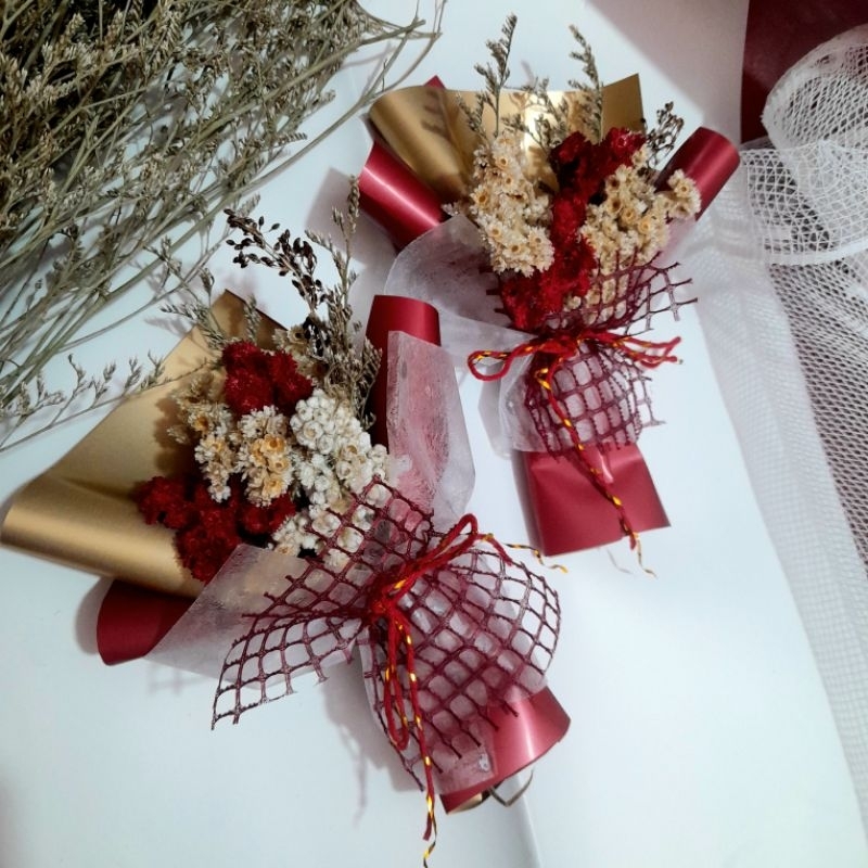 Jual hiasan hampers bunga asli mini bouqet minimal 3pcs | Shopee Indonesia