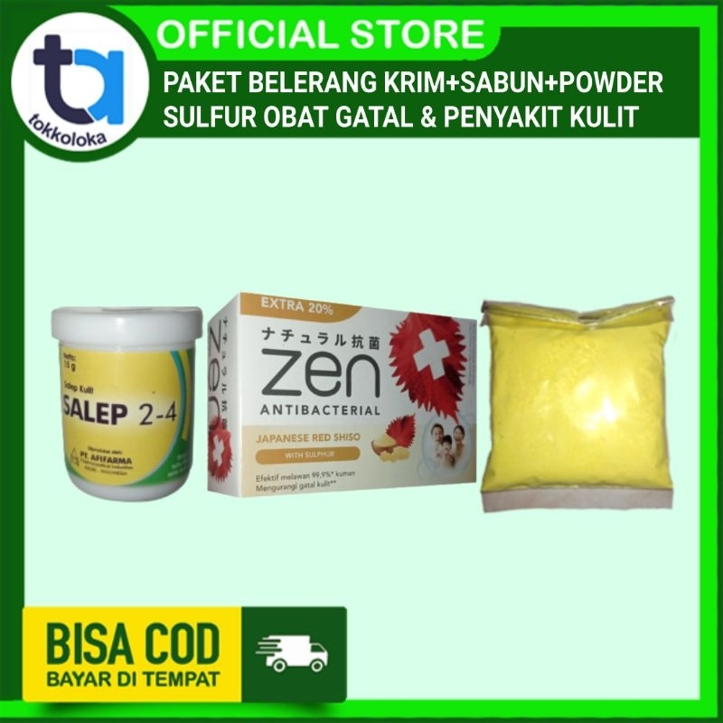 Jual Paket Belerang Sulfur Hemat Obat Gatal Penyakit Kulit Infeksi ...