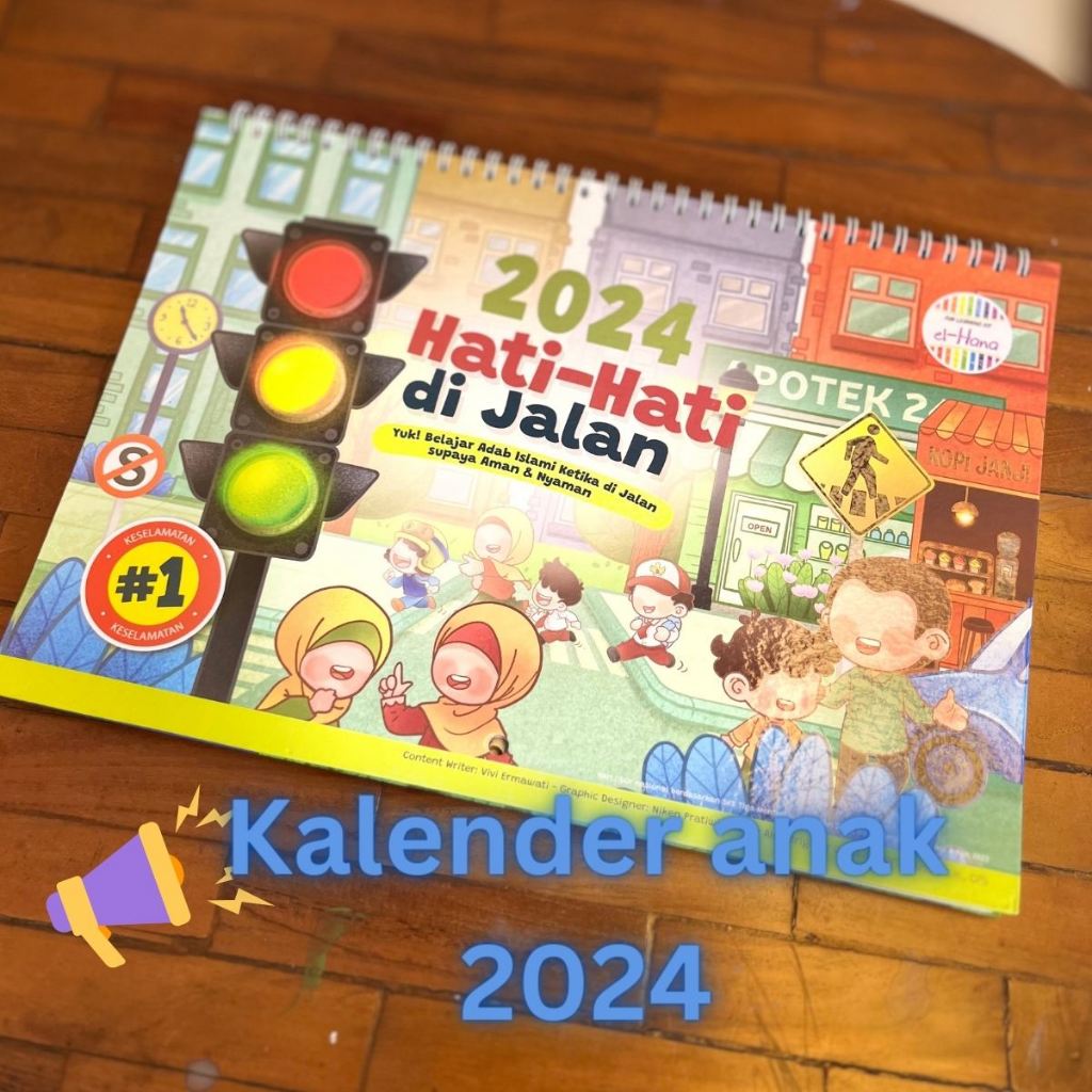 Jual Kalender dinding 2024 | seri edukasi anak mengenal lalu lintas di ...