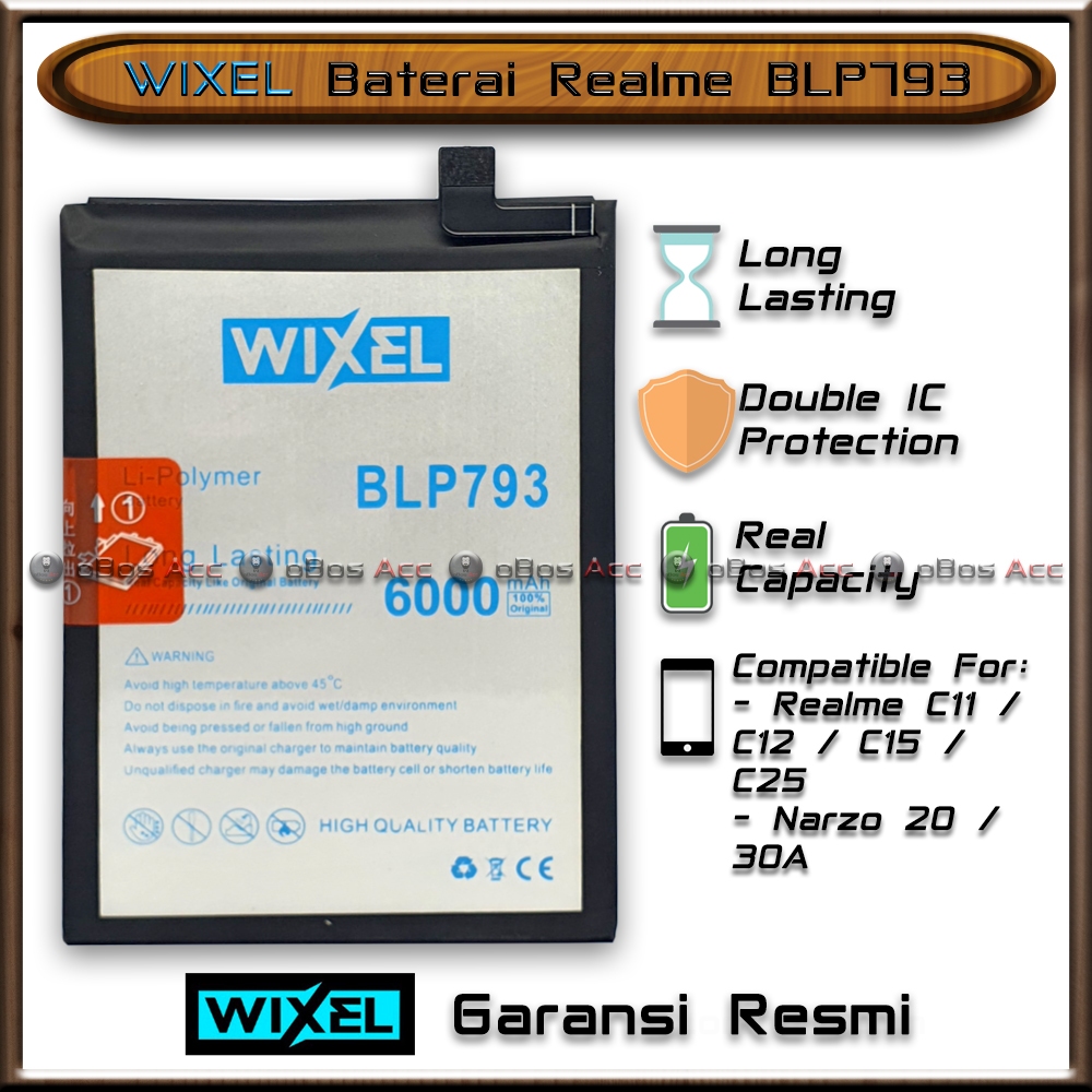 Jual WIXEL Baterai Realme C11 C12 C15 C25 / Narzo 20 30A BLP793 Double ...