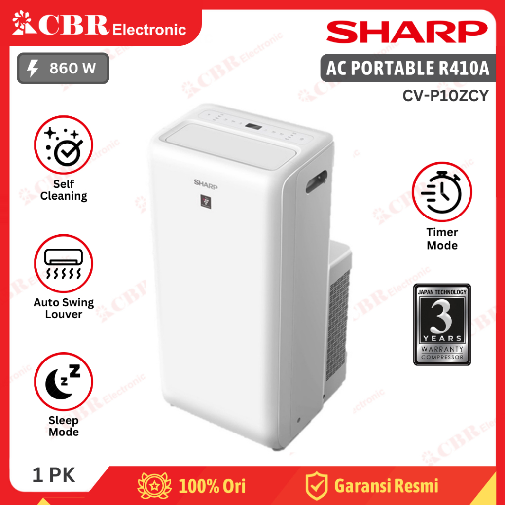 Jual AC Portable SHARP 1PK CV-P10ZCY | Shopee Indonesia
