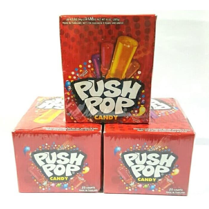 Jual permen rasa buah push pop candy - fruit flavors Kemasan BOX isi 20 ...
