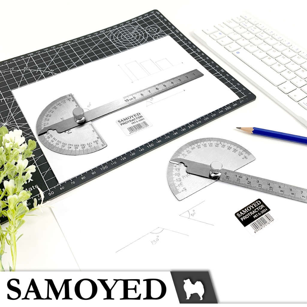Jual Penggaris Busur Derajat / Sudut Besi / Stainless Steel Protractor ...