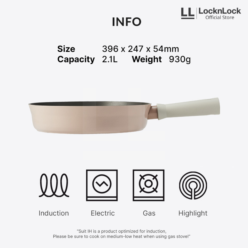 Jual LocknLock Suit IH Fry Pan Pink | Shopee Indonesia