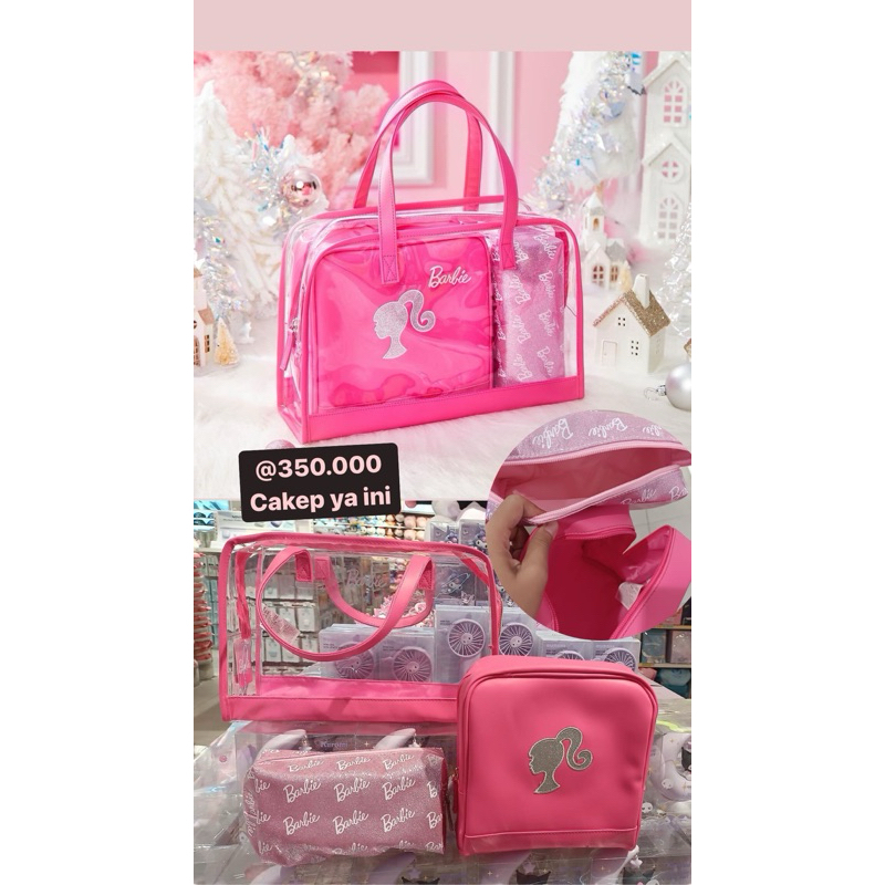 Jual Tas Barbie 3 in 1 Miniso x Barbie | Tas Transparan 3 in 1 Barbie ...