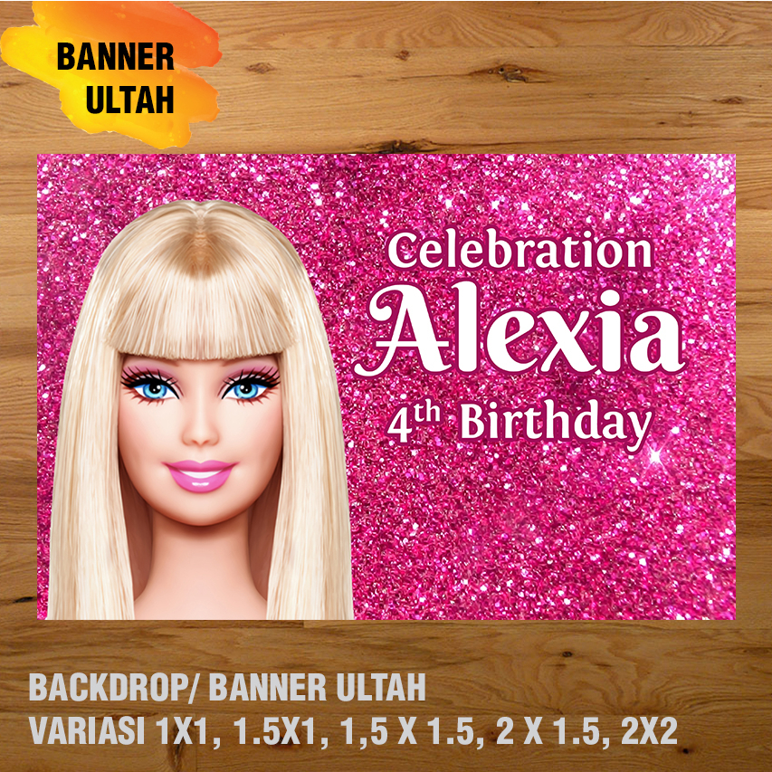 Jual BARBIE BANNER/ BACKDROP/ SPANDUK ULANG TAHUN UL-TAH | Shopee Indonesia