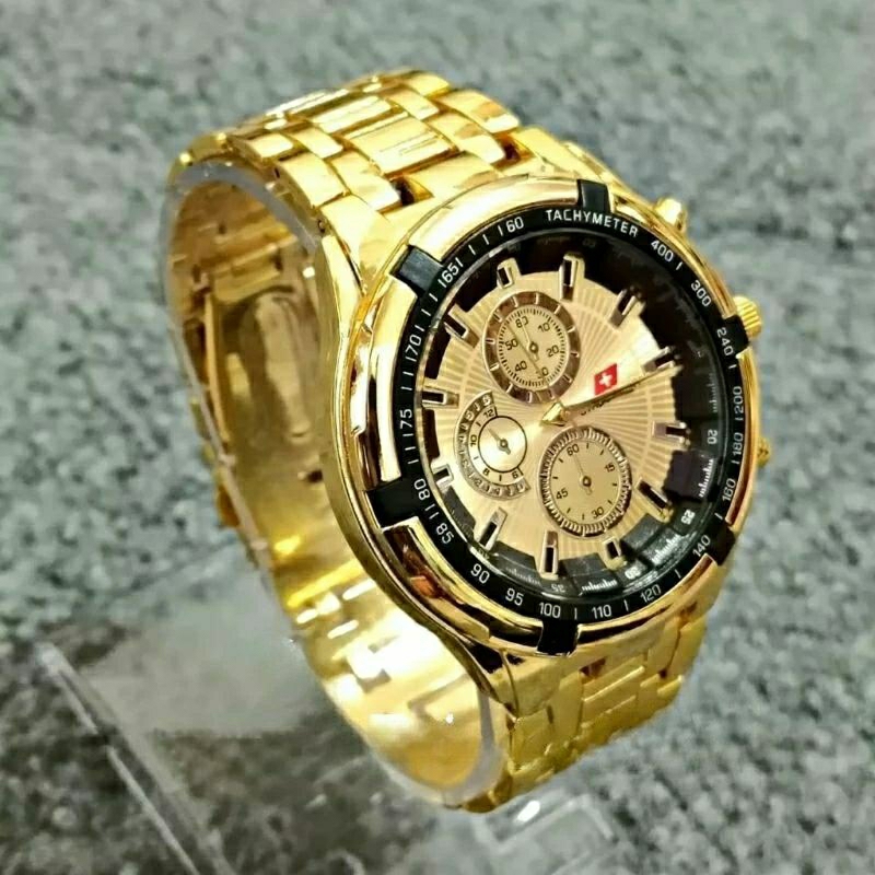 Jual JAM TANGAN RANTAI COWOK SPORTY KEREN STAINLESS STEEL | Shopee ...