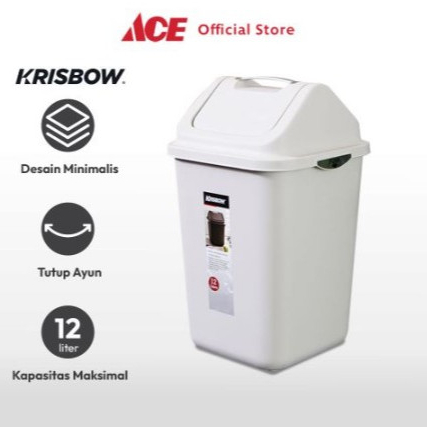 Jual Krisbow 12 liter Tempat Sampah Plastik Set Alat Kebersihan Trash Bin | Shopee Indonesia