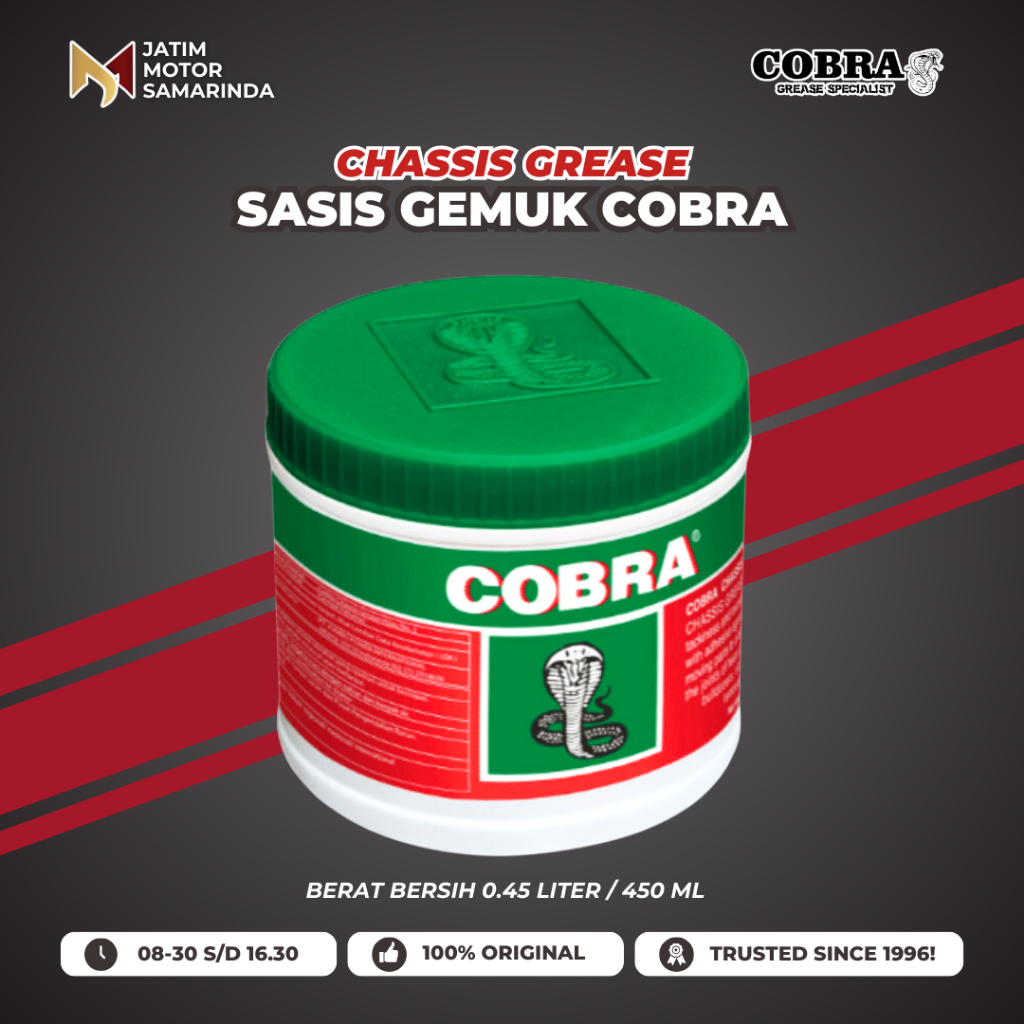 Jual COBRA Chassis Grease Gris Casis Sasis Gemuk Hijau Kobra 450 Gram ...