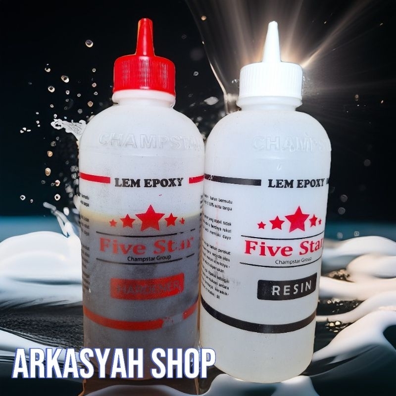 Jual LEM FIVE STAR EPOXY HARDENER RESIN FS 1/2 KG (LEM KAYU LEM 2 ...