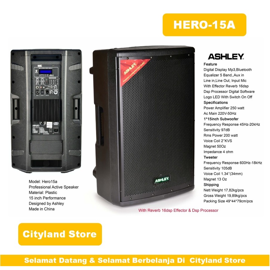Jual Speaker Aktif Ashley Hero 15a Hero 15a Original Shopee Indonesia