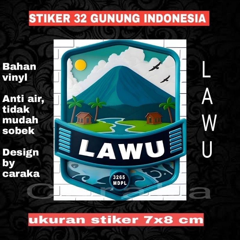 Jual stiker gunung ciremai salak karang sticker pendaki outdoor ...