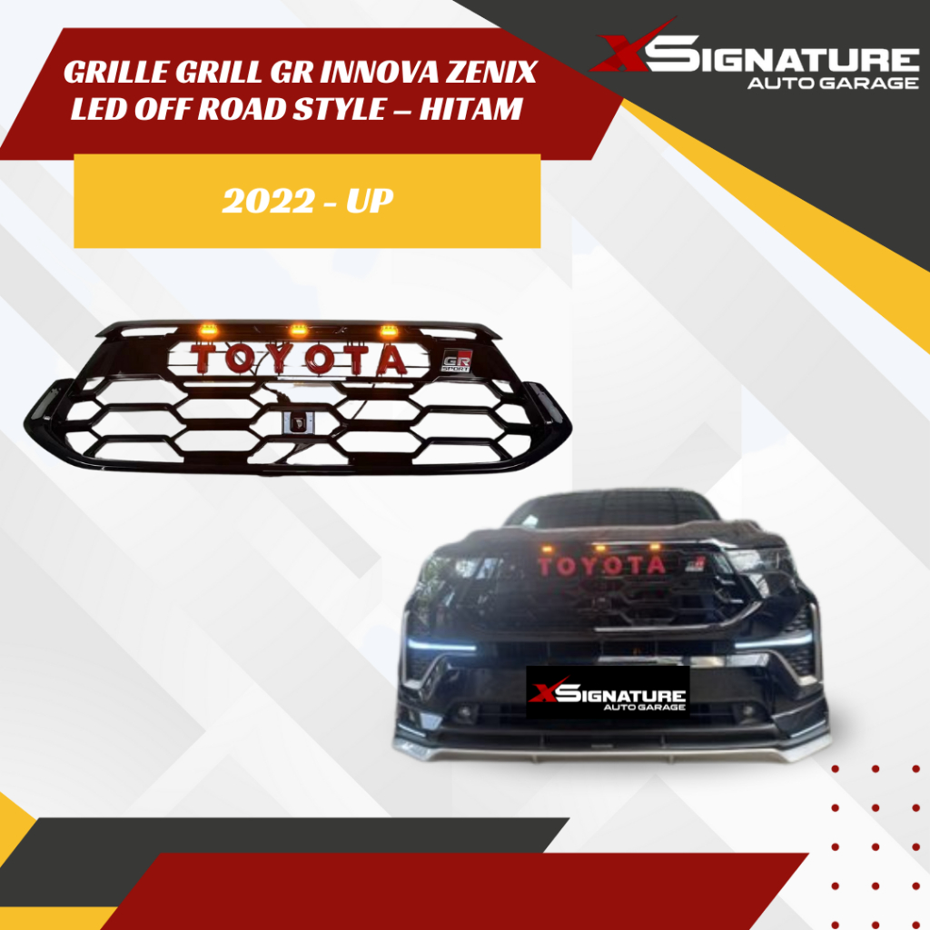 Jual GRILLE GRILL GR INNOVA ZENIX 2022-UP LED OFF ROAD STYLE - HITAM ...