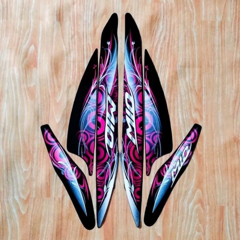 Jual Stiker Striping Motor MIO SMILE 2011 HITAM Sticker Lis Body ...