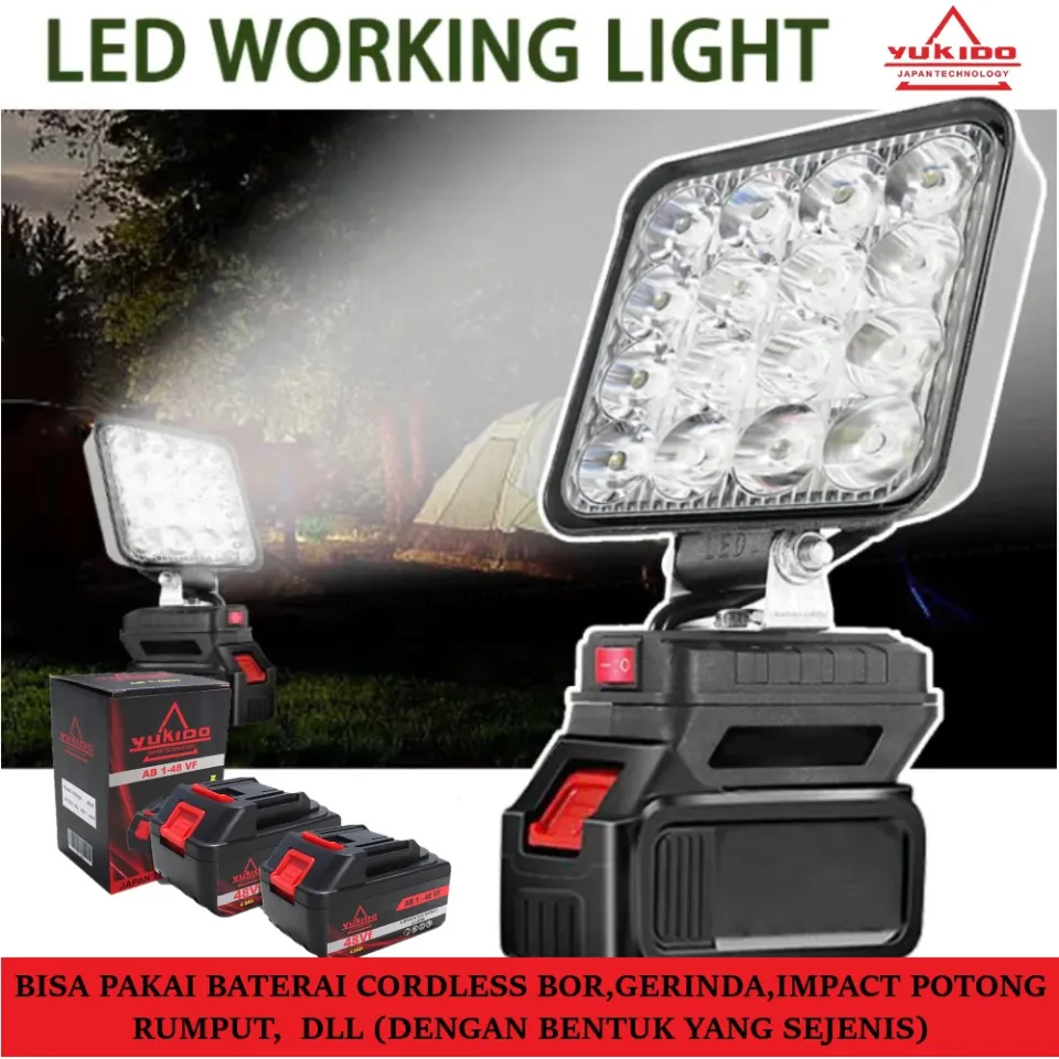Jual Lampu Sorot Led Cordless Lithium Electric Lampu Tembak Baterai 48 ...