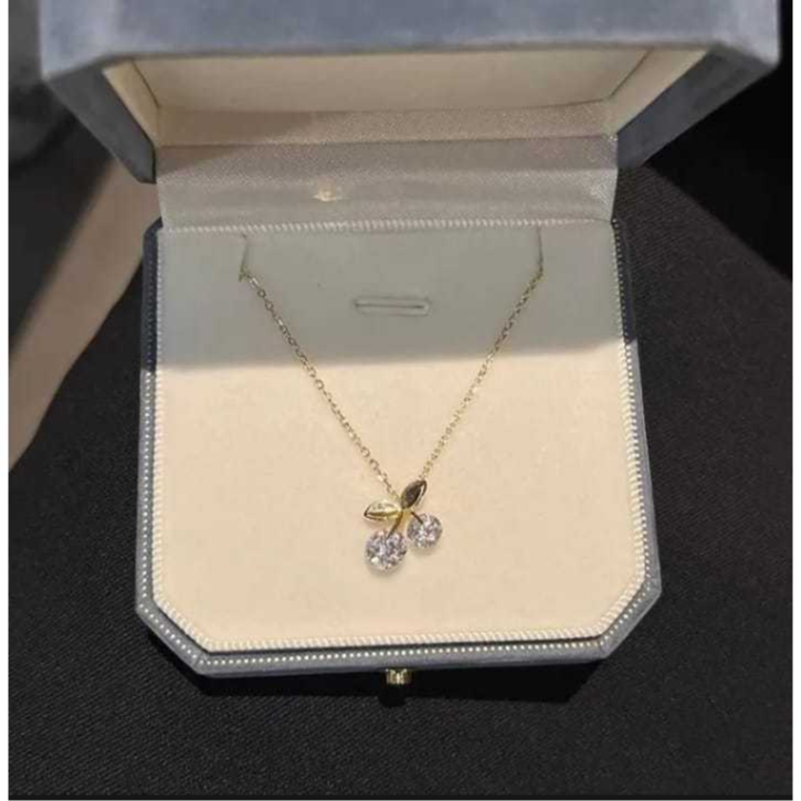Jual Kalung Titanium Wanita Rantai Nuri Plus Liontin Motif Buah Ceri ...