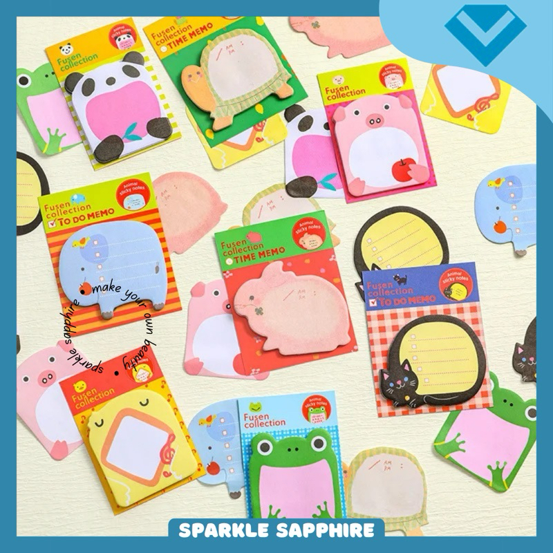 Jual STICKY NOTES ANIMAL ISI 20 LEMBAR • Mini Notes Tempelan Kertas ...