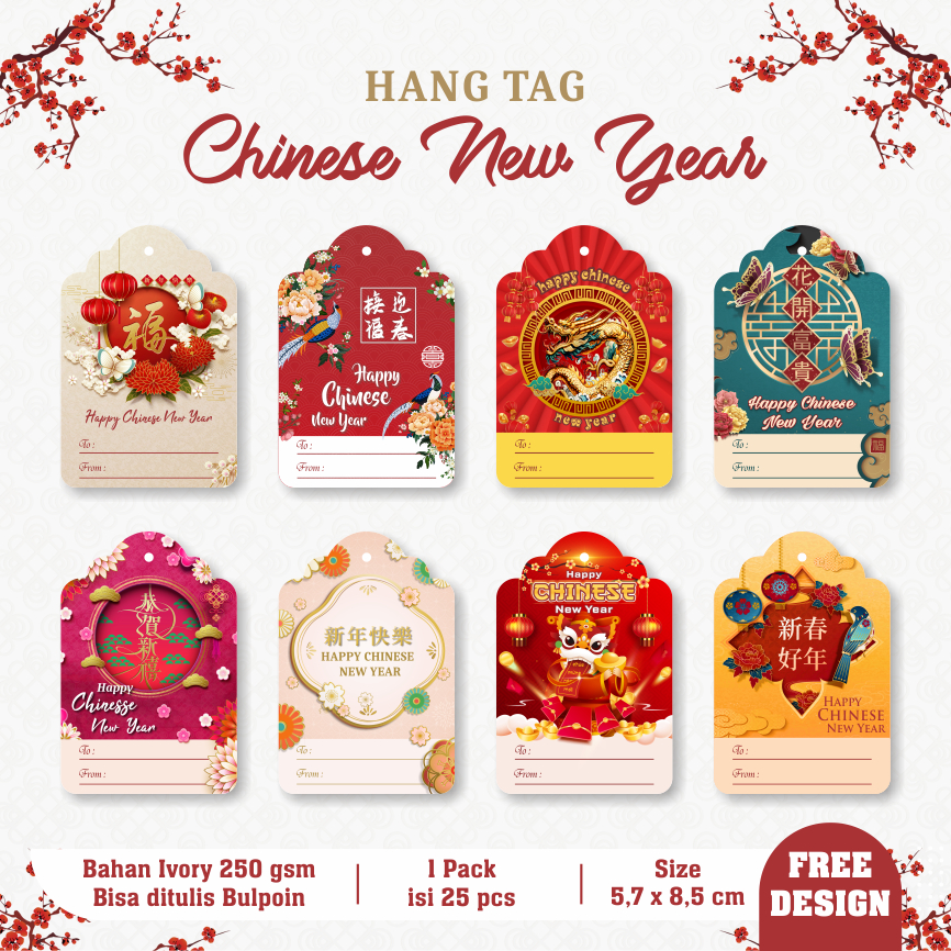 Jual (25 pcs) Hangtag Chinese New Year | Hang Tag Tahun Baru Imlek | Hang Tag Tahun Baru China ...