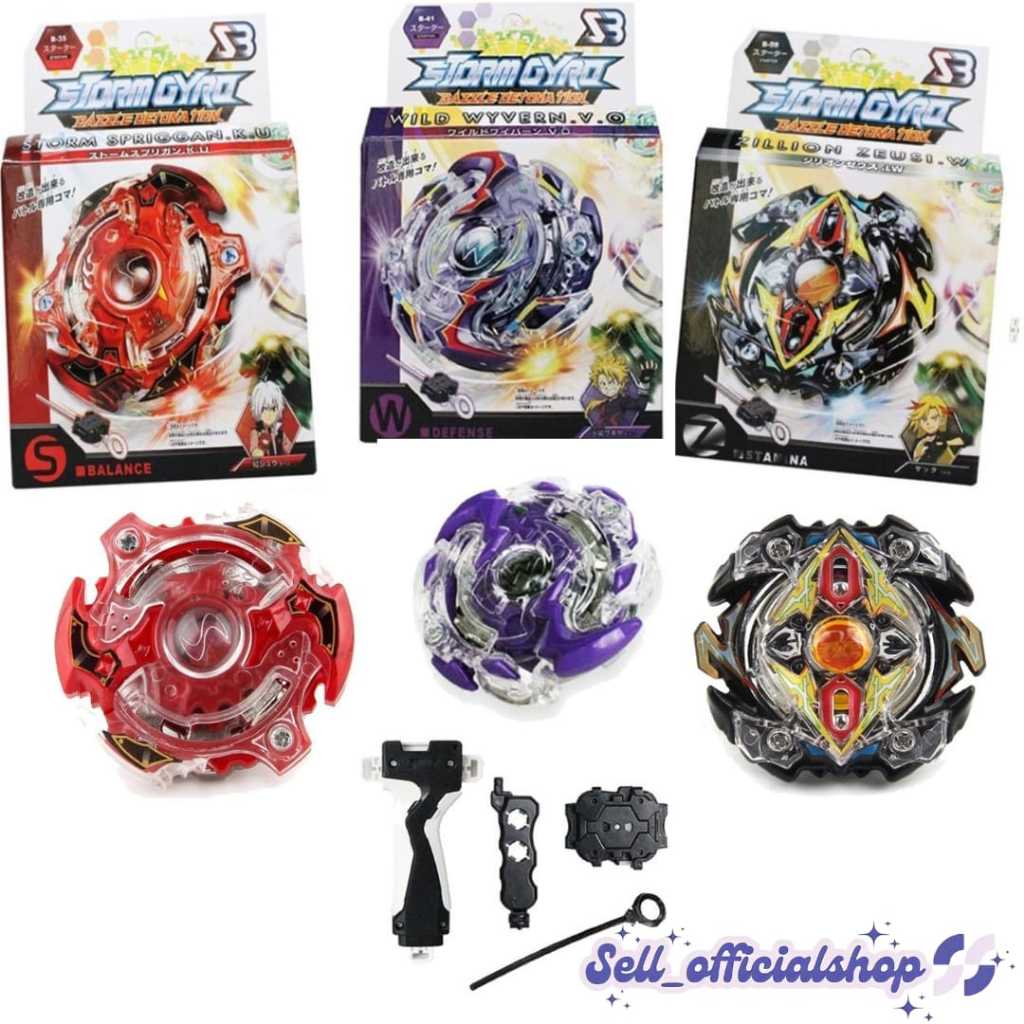 Jual Gasing Storm Gyro + Launcher/Mainan Anak Gasing Beyblade Burst ...