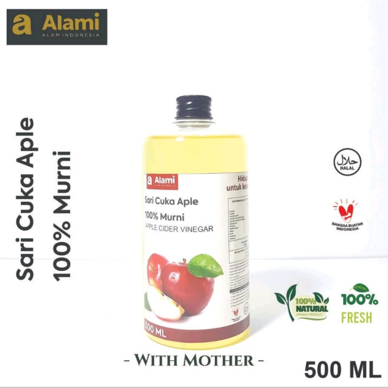 Jual Cuka Apel 500 ml ORI 100% Murni Alami by Alami Bersertifikat Halal ...