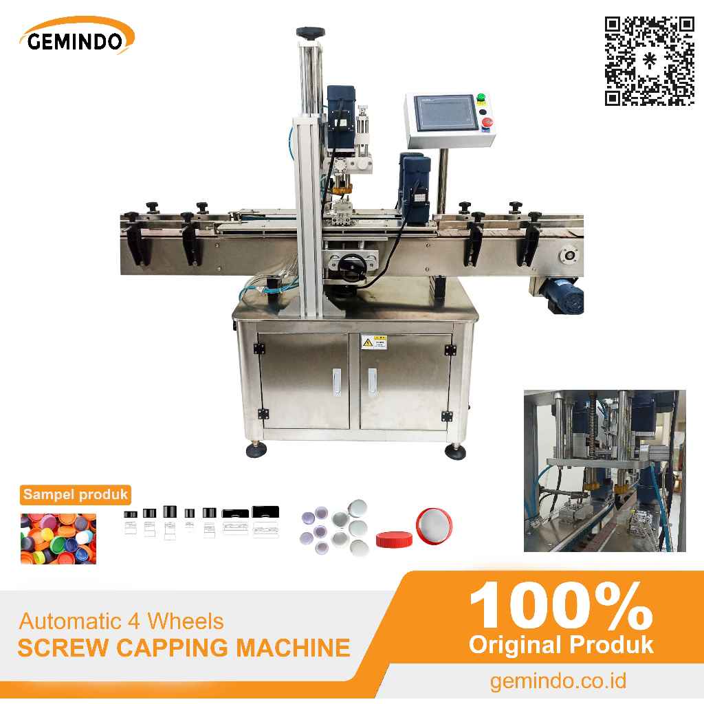 Jual Mesin Capping Pengencang Tutup Botol Plastik Otomatis 4 Wheels ...