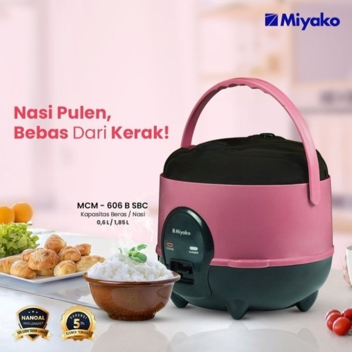 Jual MIYAKO RICE COOKER MCM-606 B SBC 0,6L | Shopee Indonesia
