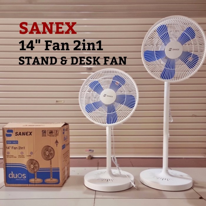 Jual SANEX KIPAS STAND 2IN1 14" SSF-1421 | Shopee Indonesia