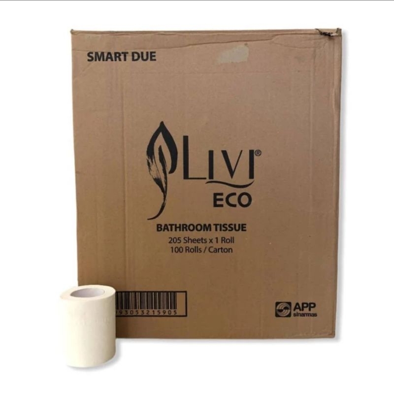 Jual [1 DUS] Tissue Livi Roll Bathroom Smart Due 205s @100 roll ...