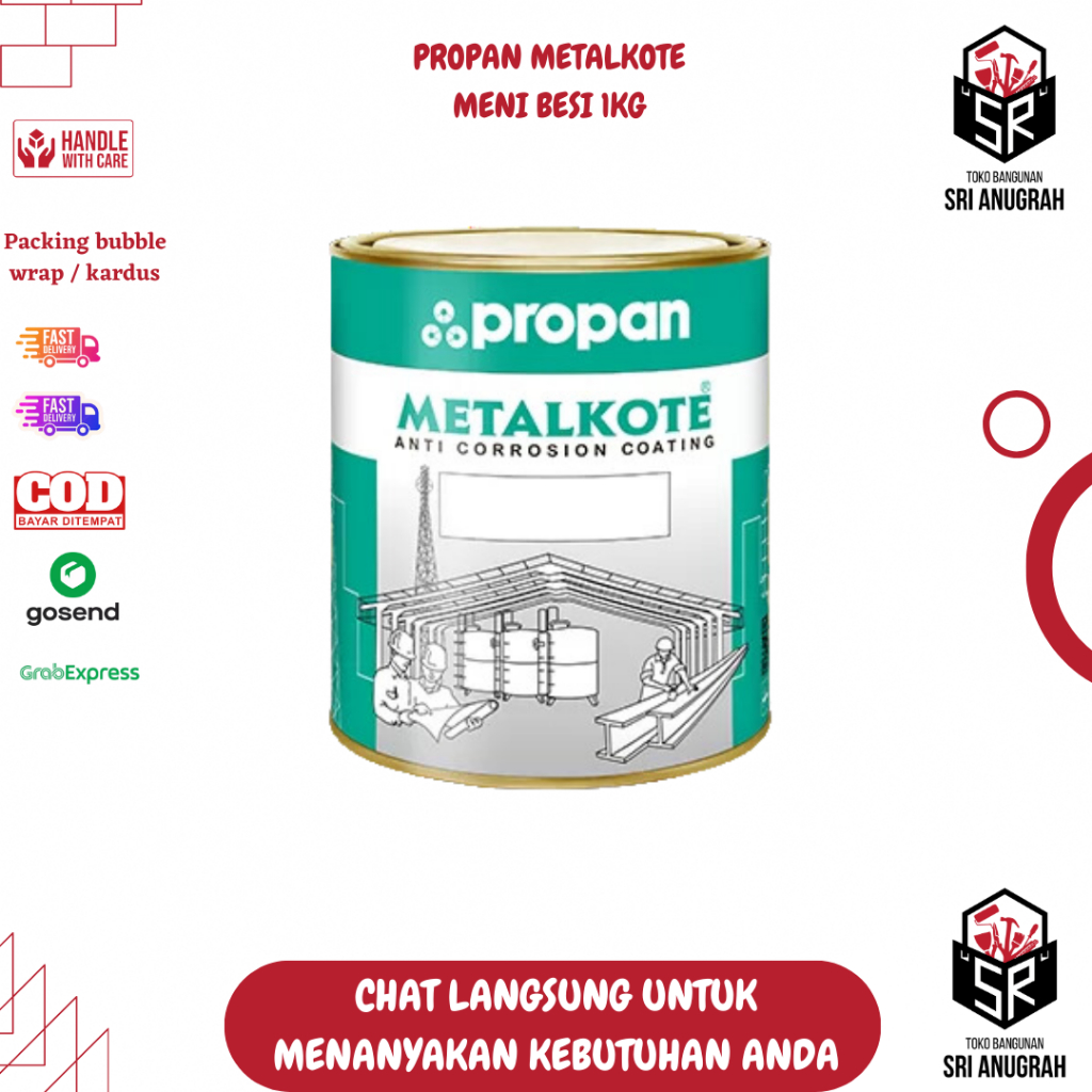 Jual PROPAN Metalkote Alkyd Primer 1KG Cat Anti Karat Besi Baja ...