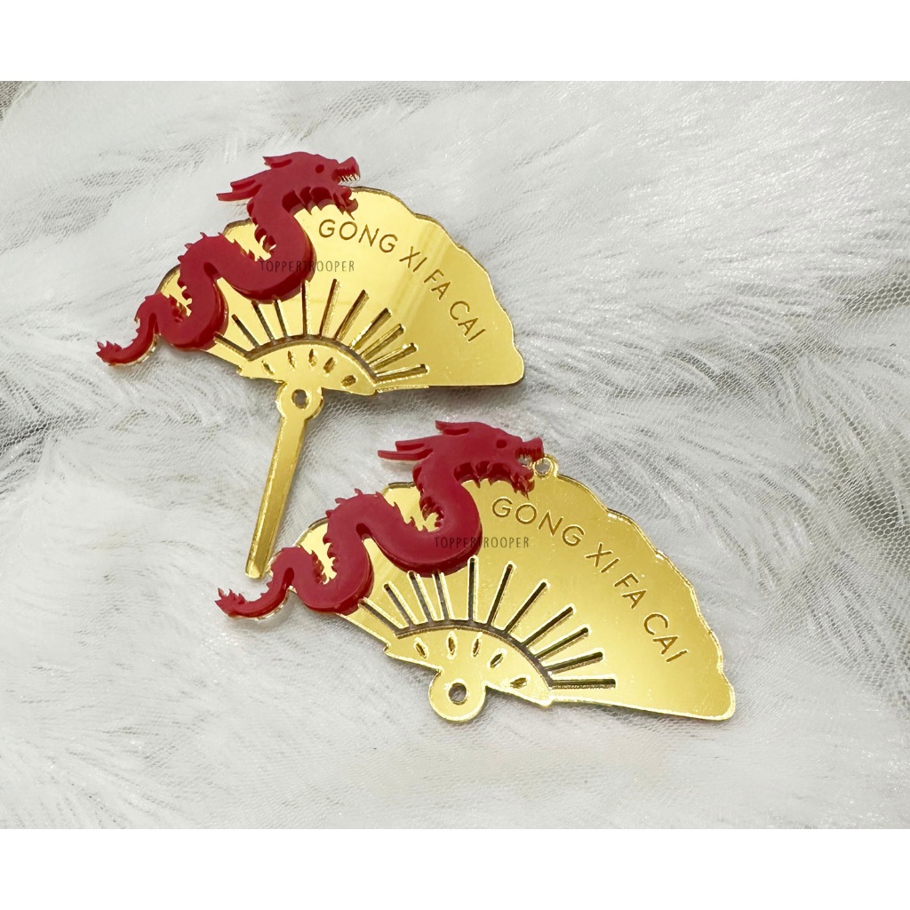 Jual Topper Kue Gong Xi Fa Cai/ Cake Topper CNY / Hang Tag Akrilik ...